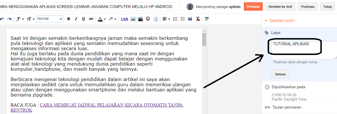 CARA MEMBUAT LABEL PADA POSTINGAN DI BLOG - Kherysuryawan.id