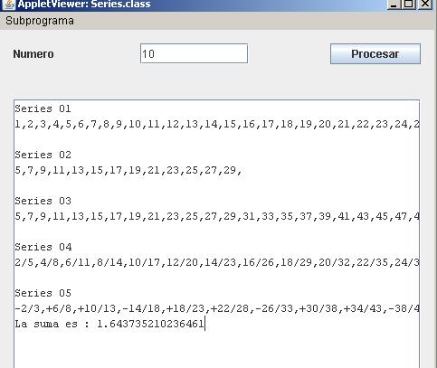 Java para mis amigos: Generación de Series