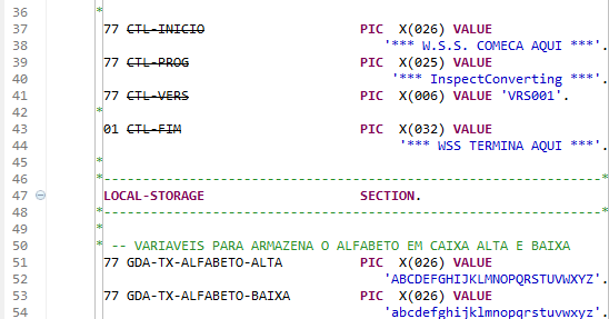 Experiência Cobol Convertendo String Inspect Converting