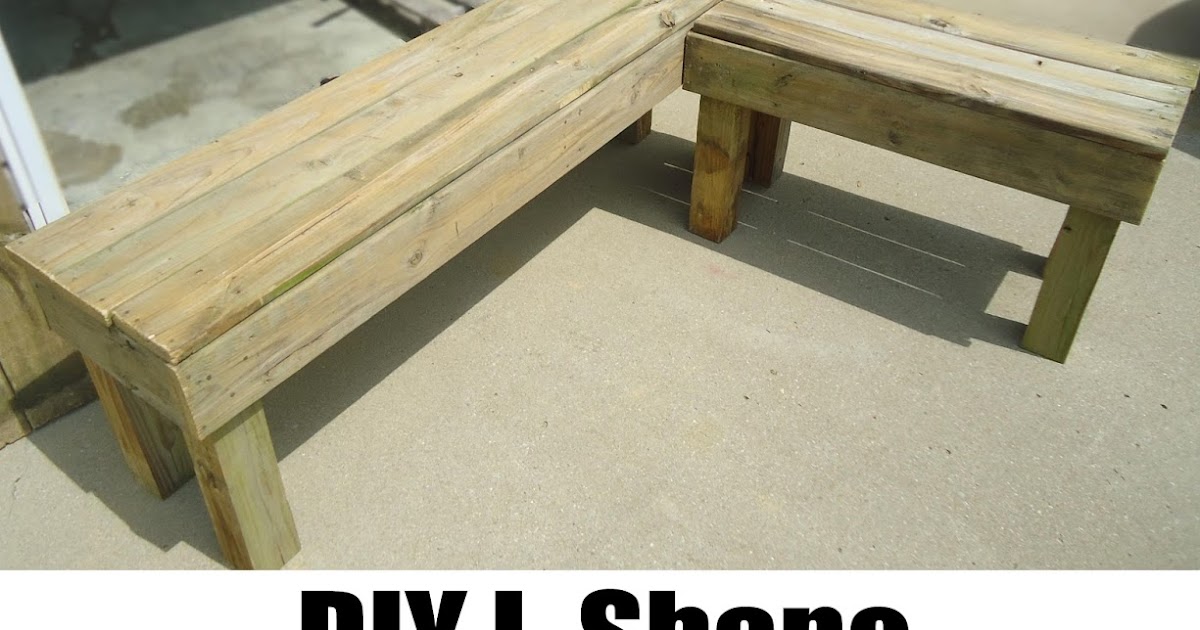 DIY L-Shape Patio Bench