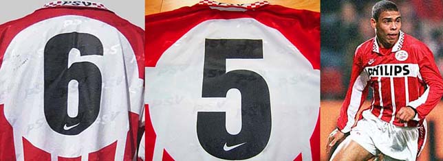 Football teams shirt and kits fan: Font PSV Eindhoven 1995/96 kits