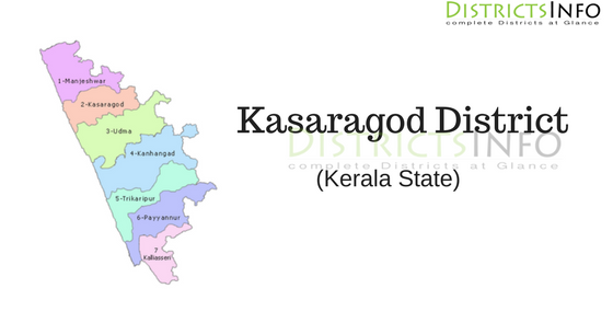 Kasaragod District With Talukas in Kerala State