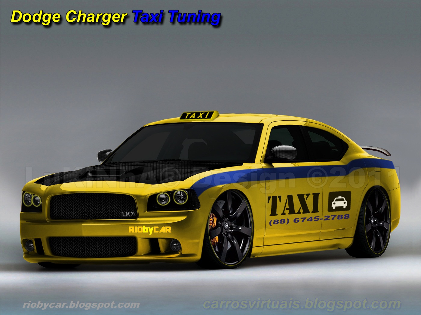 Rio By Car: Dodge Charger taxi do Rio [Projeção]