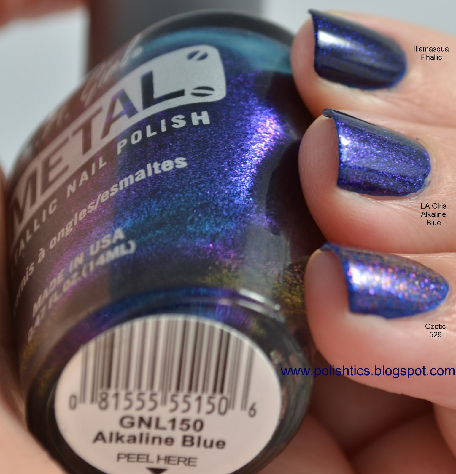 Liking that look: Blue duo&multichrome glitters comparison