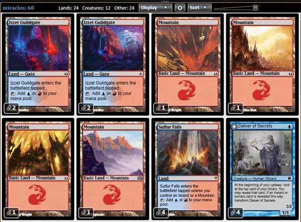 Magic the Gathering Adventures: [Modern] Blue Red Miracles