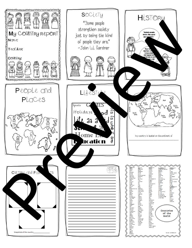 The Sixth Grade Scoop: Country Report Ideas