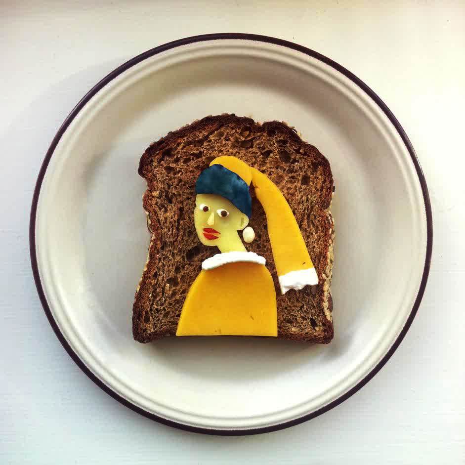 food art, toast project by Ida Skivenes ~ projects art craft ideas
