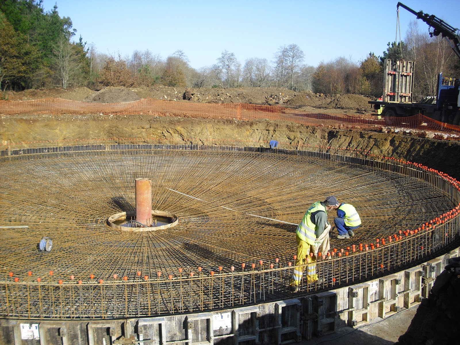 H2OCIVIL: HORMIGONADO DE LOSAS DE CIMENTACIÓN CIRCULARES