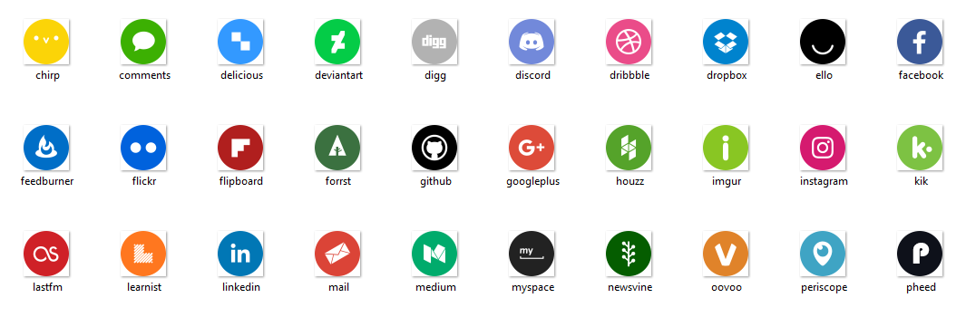 Download Kumpulan Tombol Icon Social Media Round/Bulat png ~ Coding ...