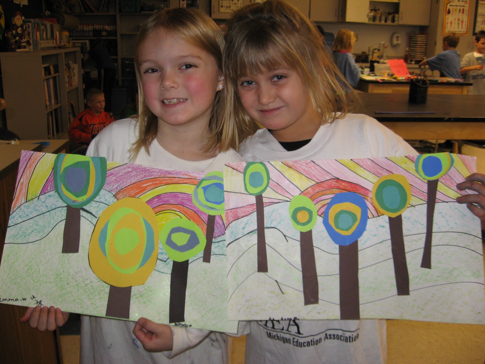 Jamestown Elementary Art Blog: 1st Grade Hundertwasser Lollipop Trees