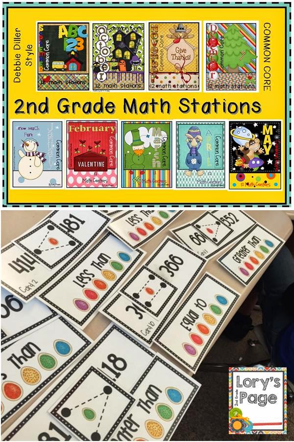 Lory's 2nd Grade Skills: Math Stations... Simple, Easy, Fun and Effective!