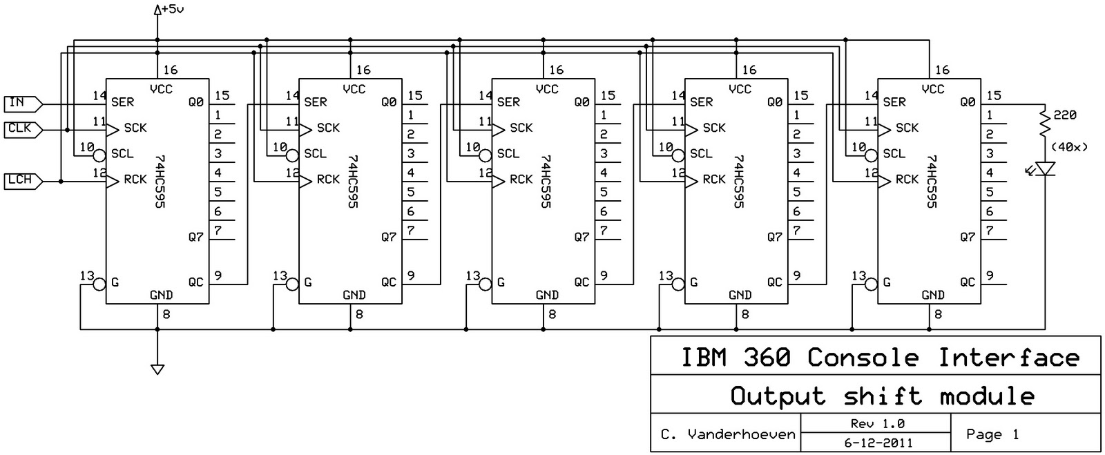Operation Blinkenlights: Schematics