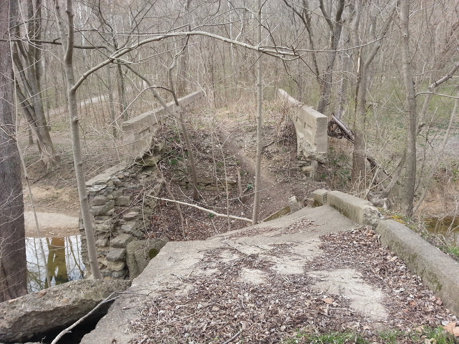 Eerie Indiana: The collapsed Crooked Creek Bridge - Madison, Indiana