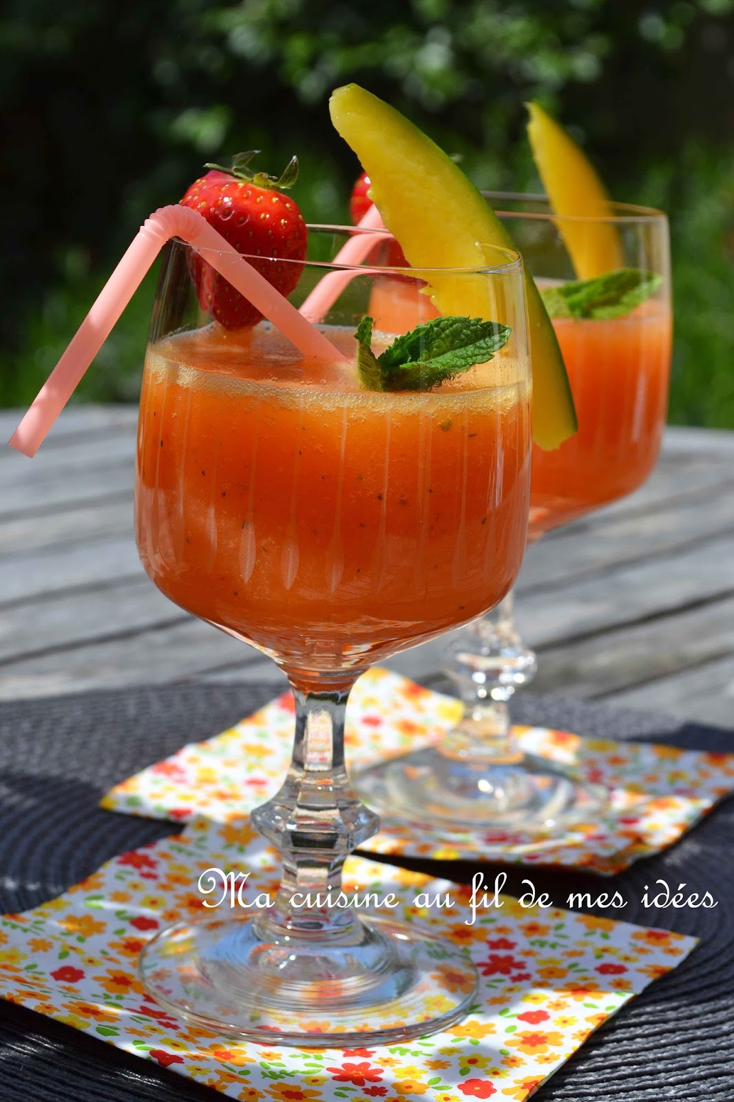 Ma cuisine au fil de mes idées...: Cocktail pétillant à la mangue ...