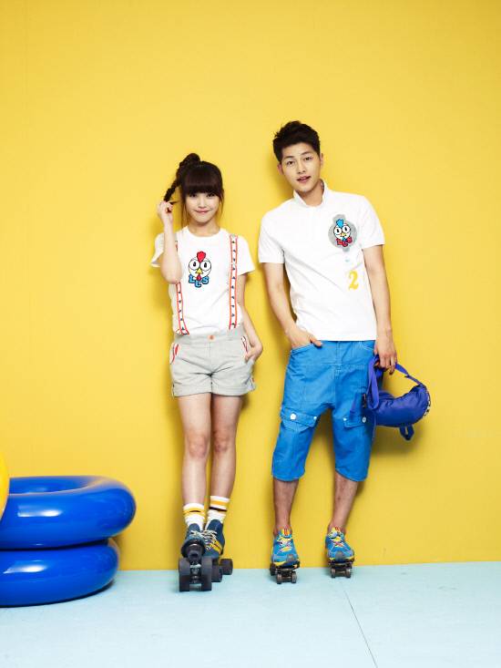 My Joong Ki: Song Joong Ki and IU for 'Le Coq Sportif'