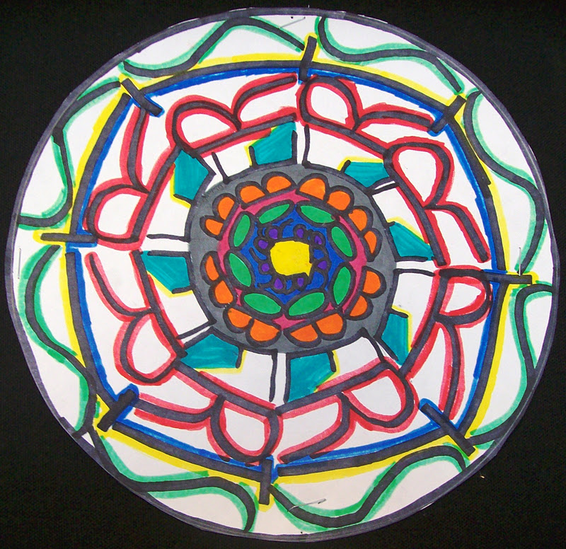 Art At Midway Middle School Radial Name Designs
