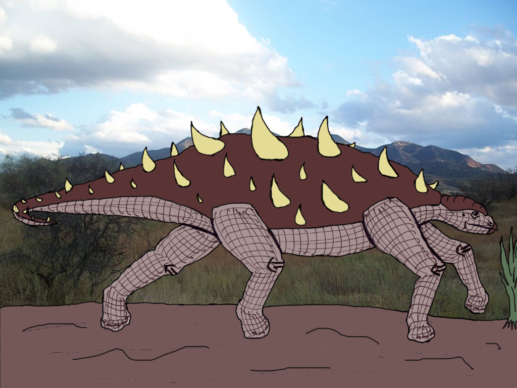 el explorador del tiempo: dibujo del Polacanthus