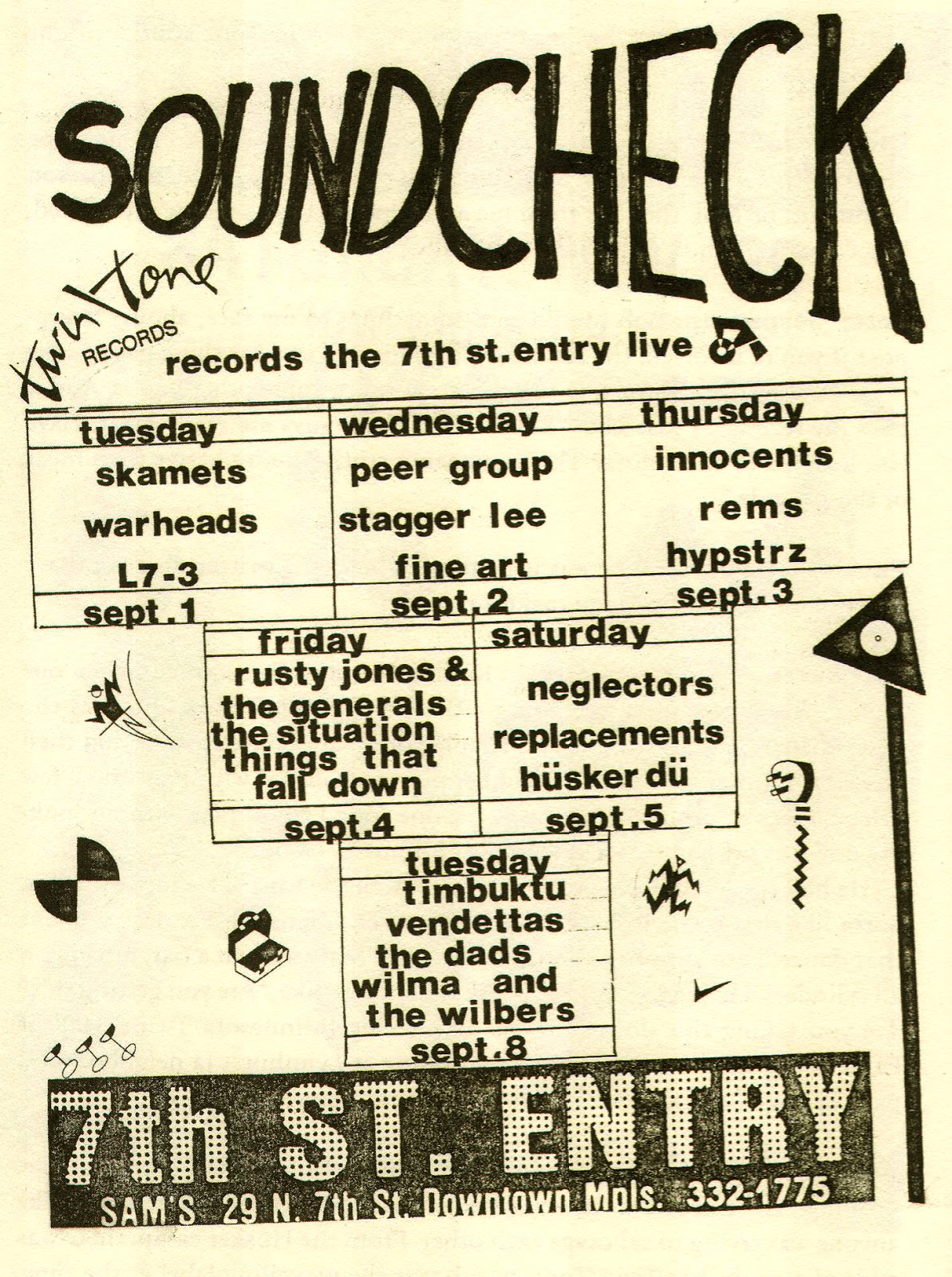 The Replacements Live Archive Project: September 5, 1981, 7th Street ...