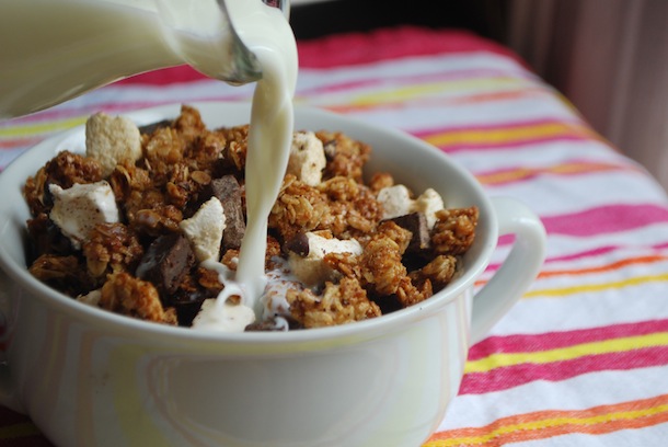 Homemade S'Mores Granola - Always Order Dessert