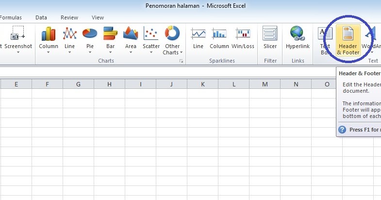 Cara Memberi Nomor Halaman pada Microsoft Excel 2010 - Jatilurus