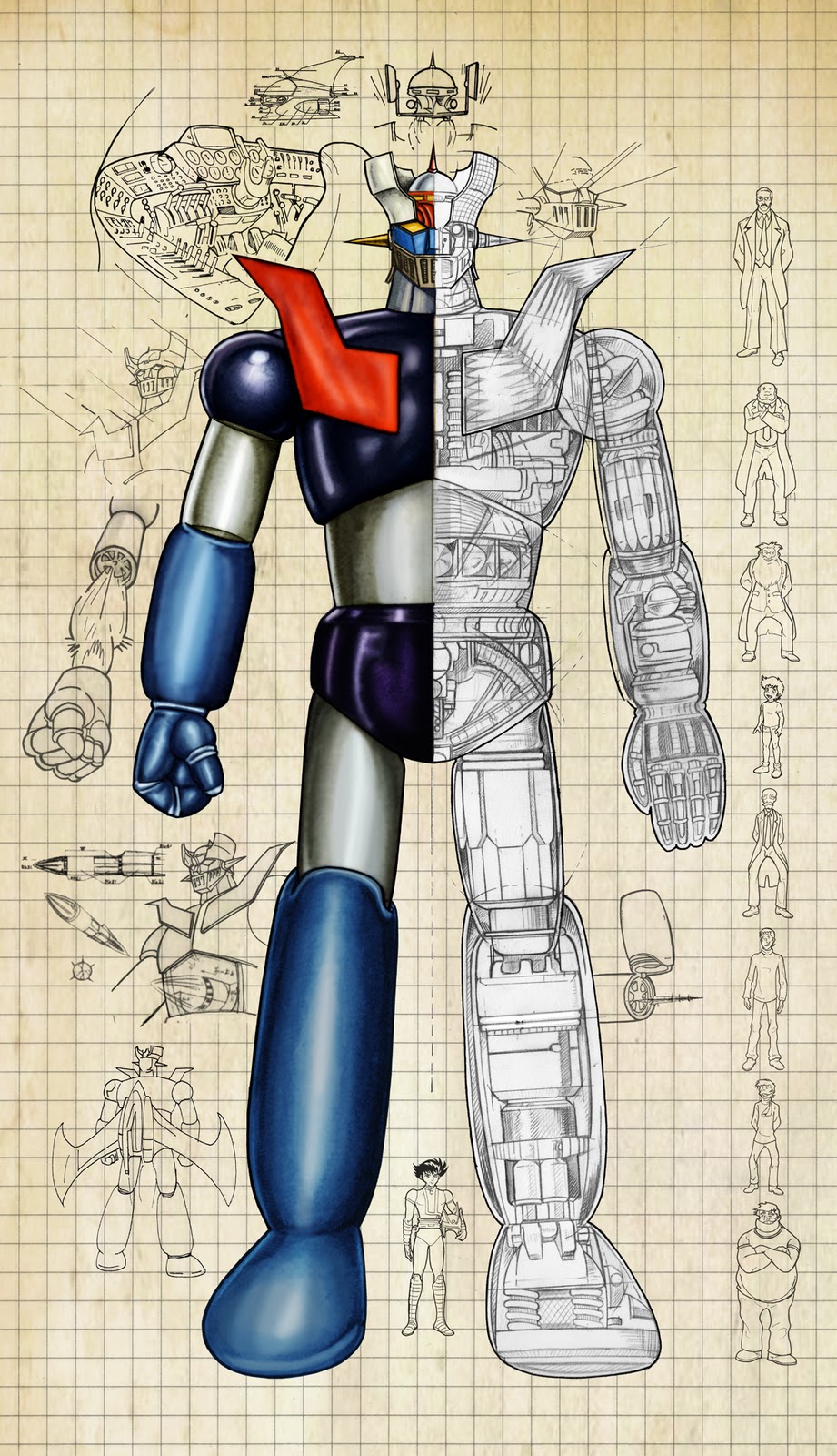 Nacho Castro, ilustrador: Mazinger Z