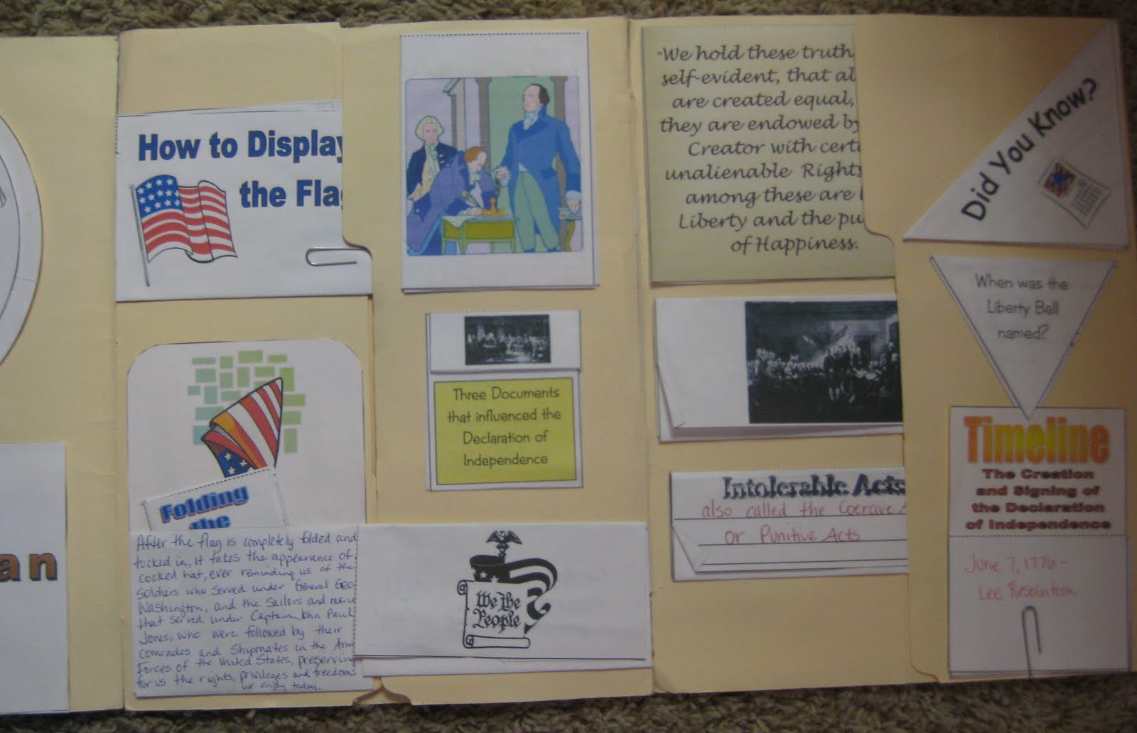 Thy Word: July 4th lapbook