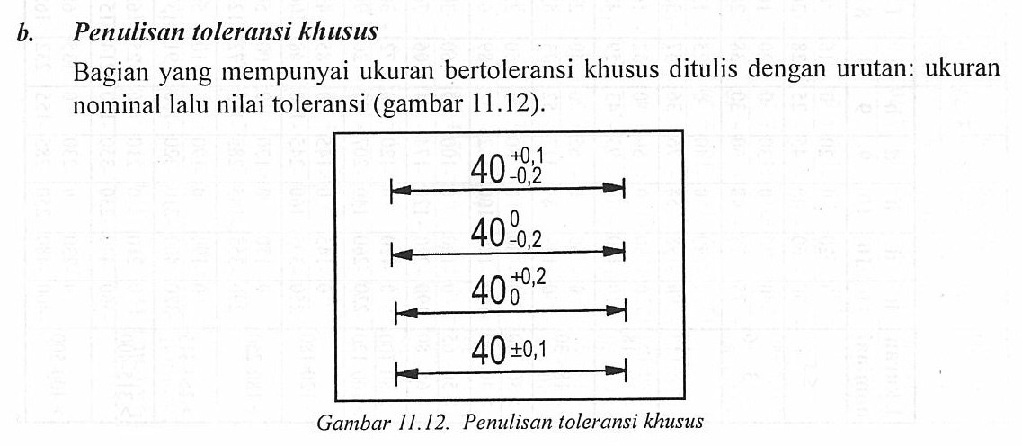 Menggambar Teknik : Toleransi lubang