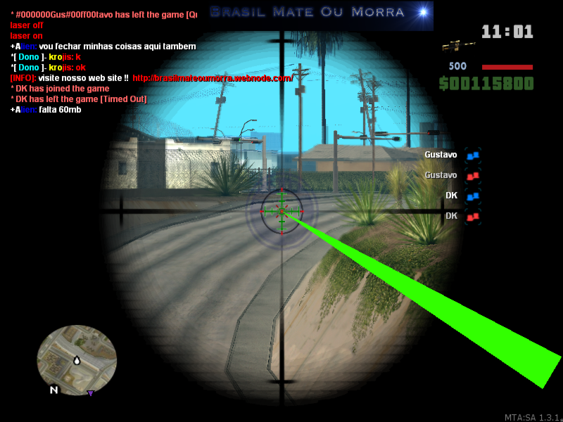 Mods Para MTA - Oficial O Maior Site De Modficações: Laser na Arma