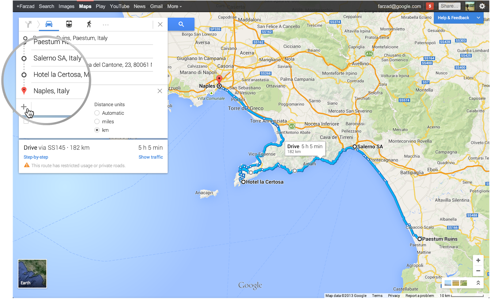 In rotta con Google Maps
