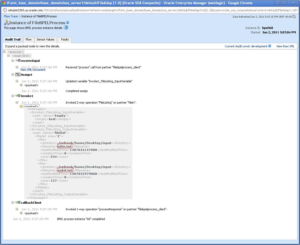 Learning Soa List Files In File Adapter Soa Suite 11g