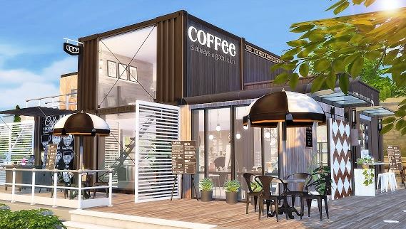 Pop Up Container Cafe Design - Container Design Ideas For Small Business