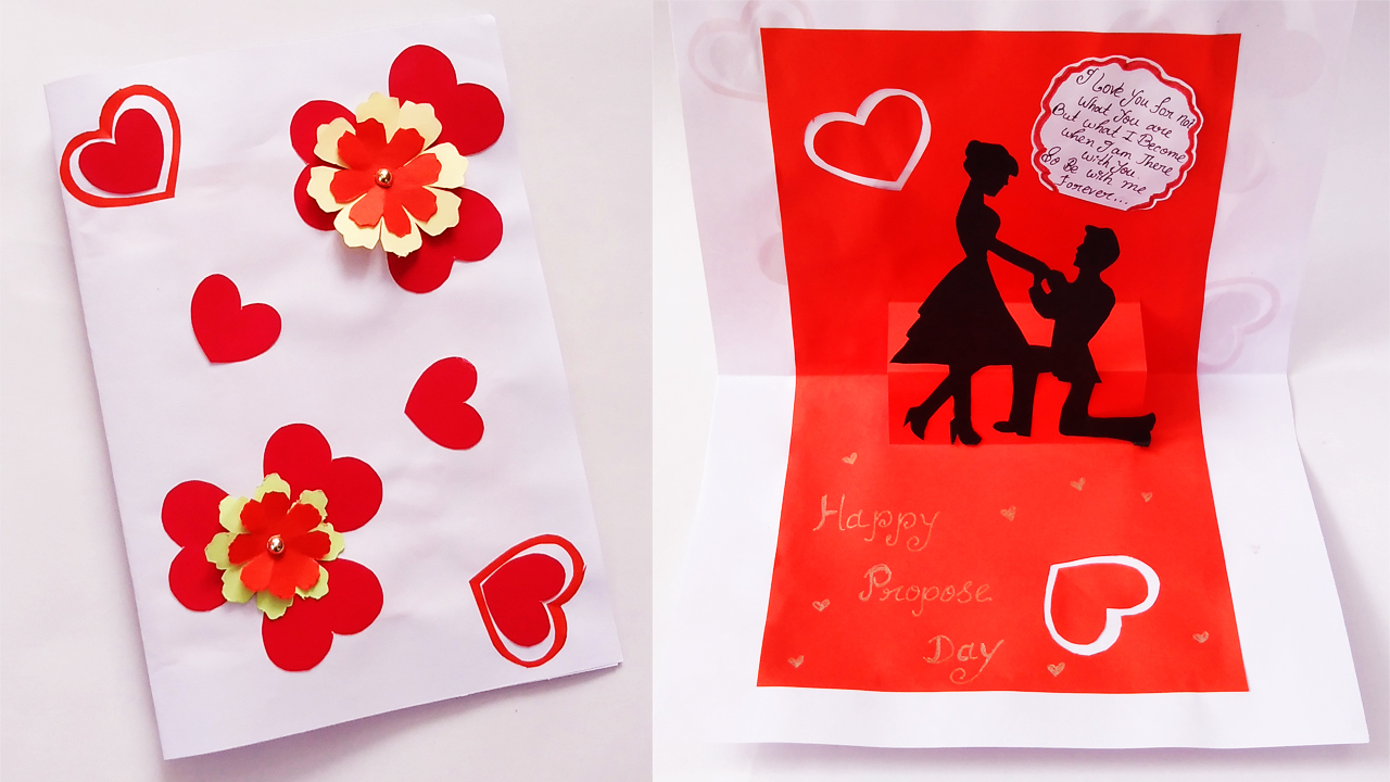 Valentines Day card | how to make Beautiful Handmade Propose day card ...
