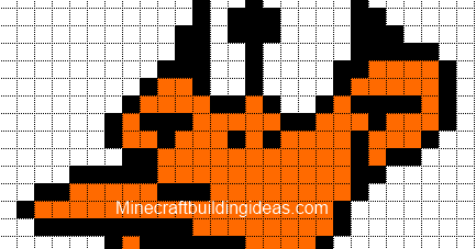 Minecraft Pixel Art Templates: Daffy Duck