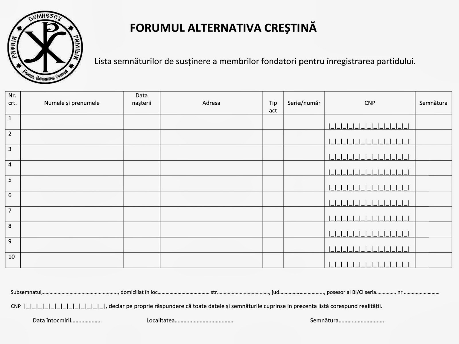 Mihai-Silviu Chirilă: Campania de strângere de semnături pentru Forumul ...