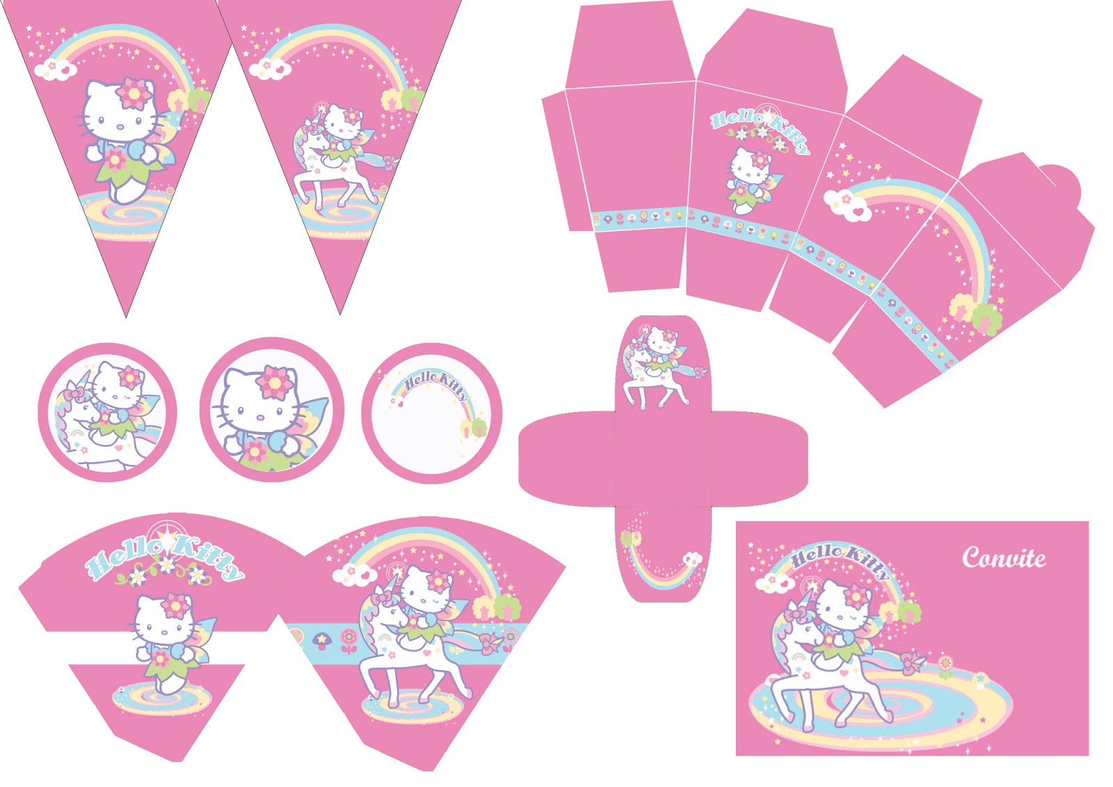 Kit Hello Kitty Lilás ~ Leãozinho Festa