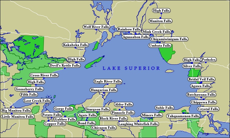 The Agatelady: Adventures and Events: Lake Superior Region Waterfalls
