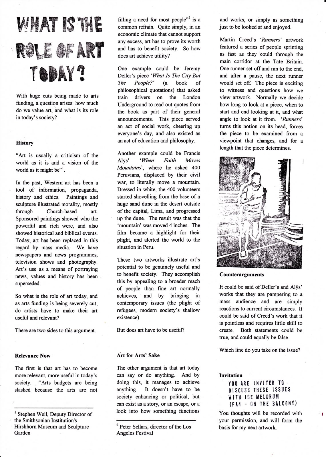 Joe Meldrum - Social Art