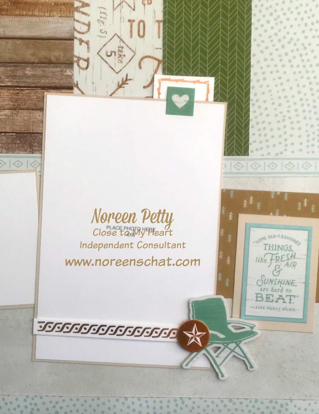 Noreen's Scrap N Chat: CTMH Fresh Air Taking It Easy Scrapbook Layout