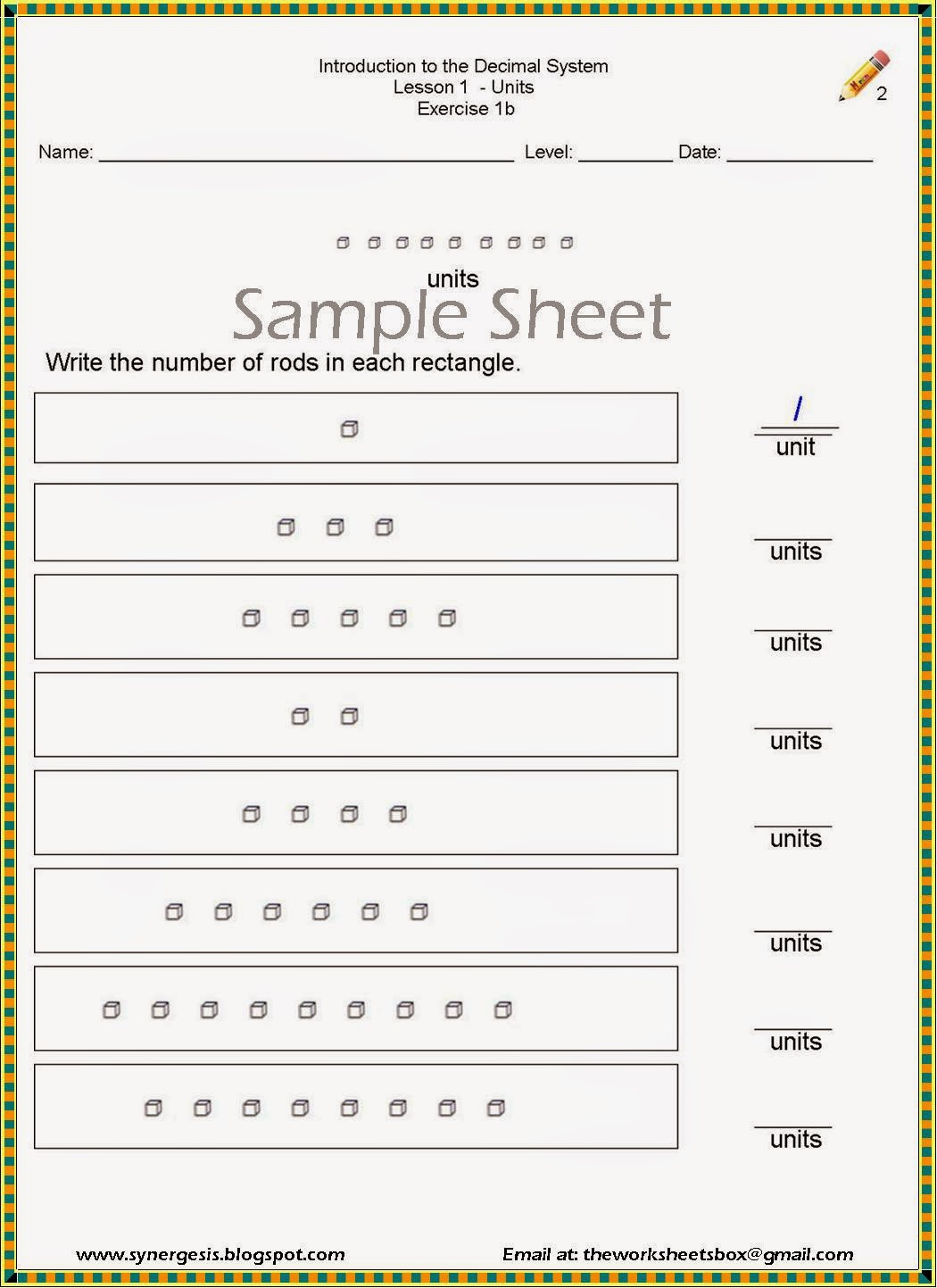 The Worksheets Box: Decimal System