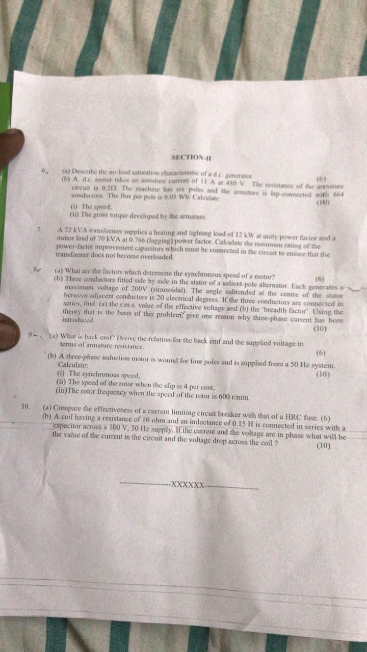 Electrical ⚡💡- MEO Class 2 Papers