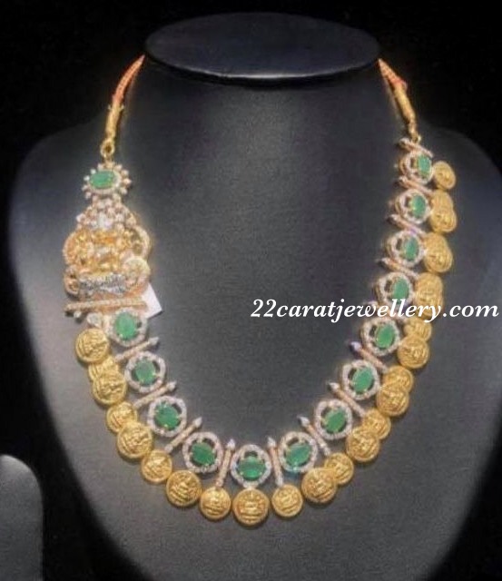 Emerald Trendy Kasu Necklace - Jewellery Designs