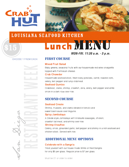 Gourmet Cooking For Two: Restaurant Week - Crab Hut