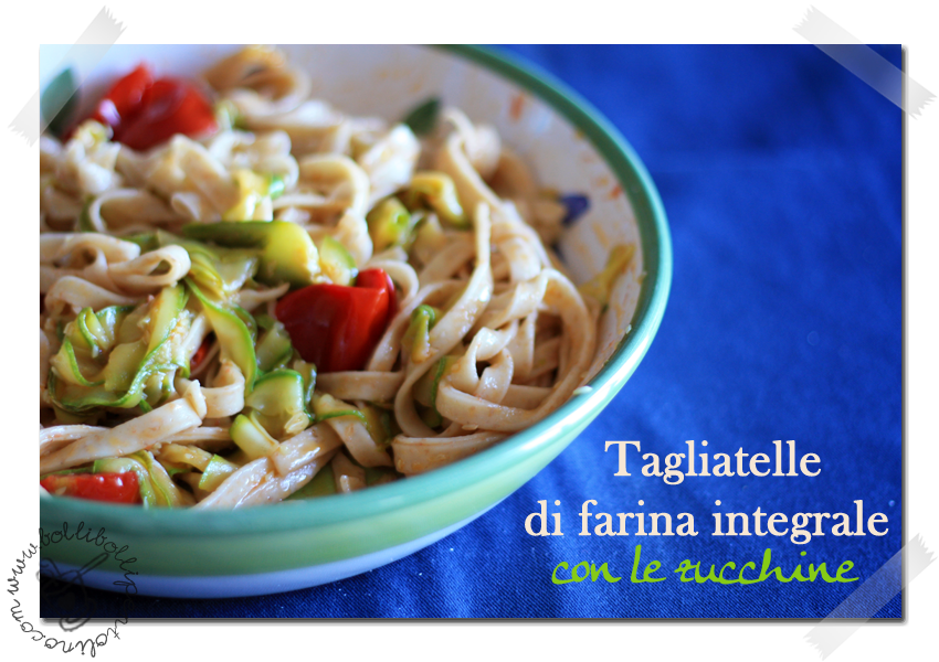 Bolli bolli pentolino: tagliatelle fatte in casa di farina integrale ...