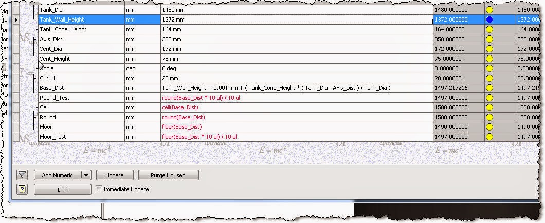 Random Stuff: Rounding Inventor Parameters