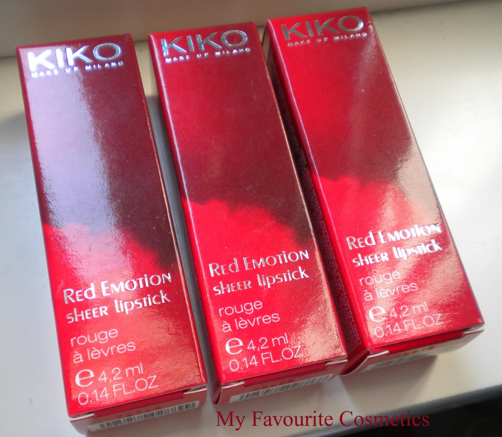 My Favourite Cosmetics: KIKO - Red Emotion Sheer Lipstick