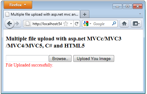 Upload Files In Aspnet Mvc