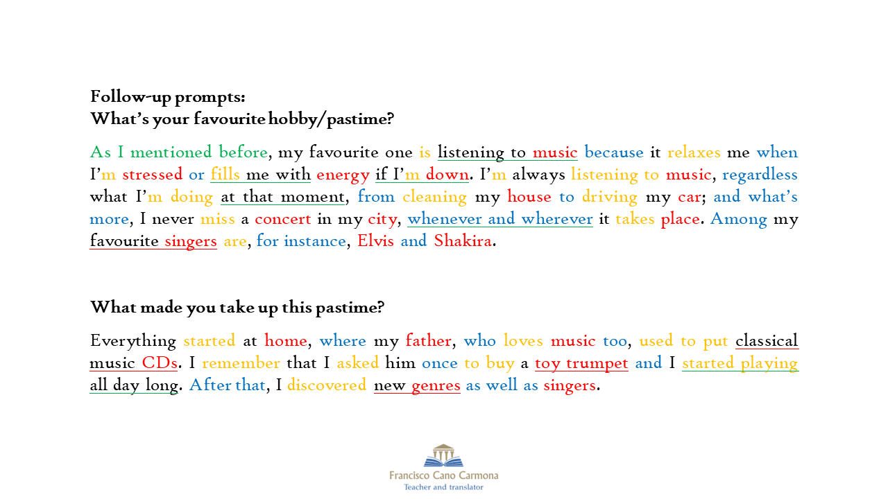 Estantes en el aula: Presentación: "Let's answer some personal ...