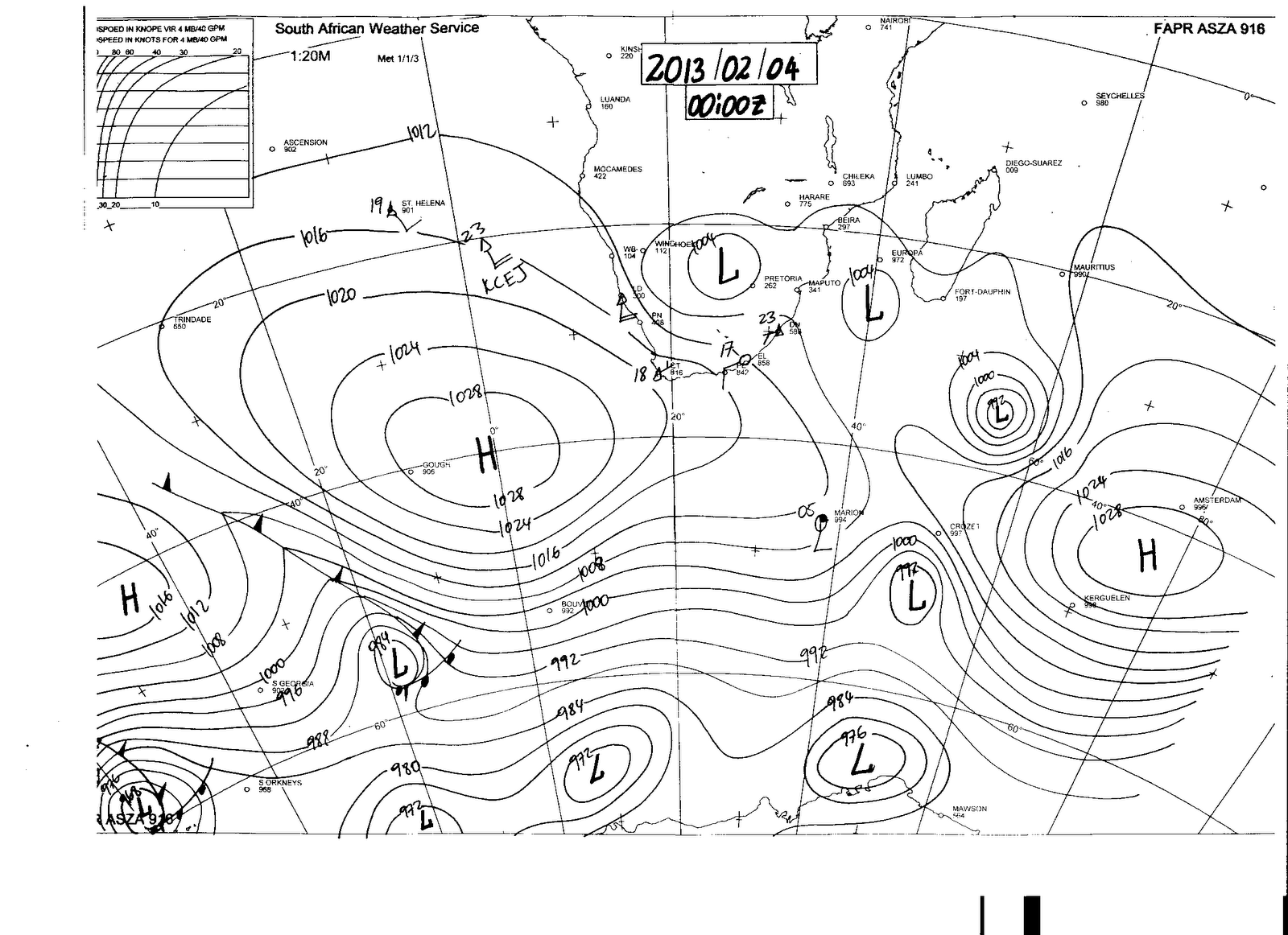 SA Weather and Disaster Observation Service: SA Sea Level Synoptic ...