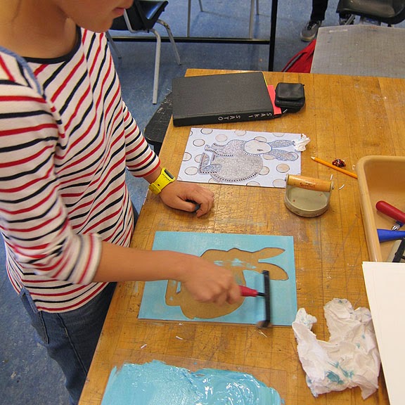 Mr. Bob's Middle & High School Art Room: HS Block Reduction Printmaking