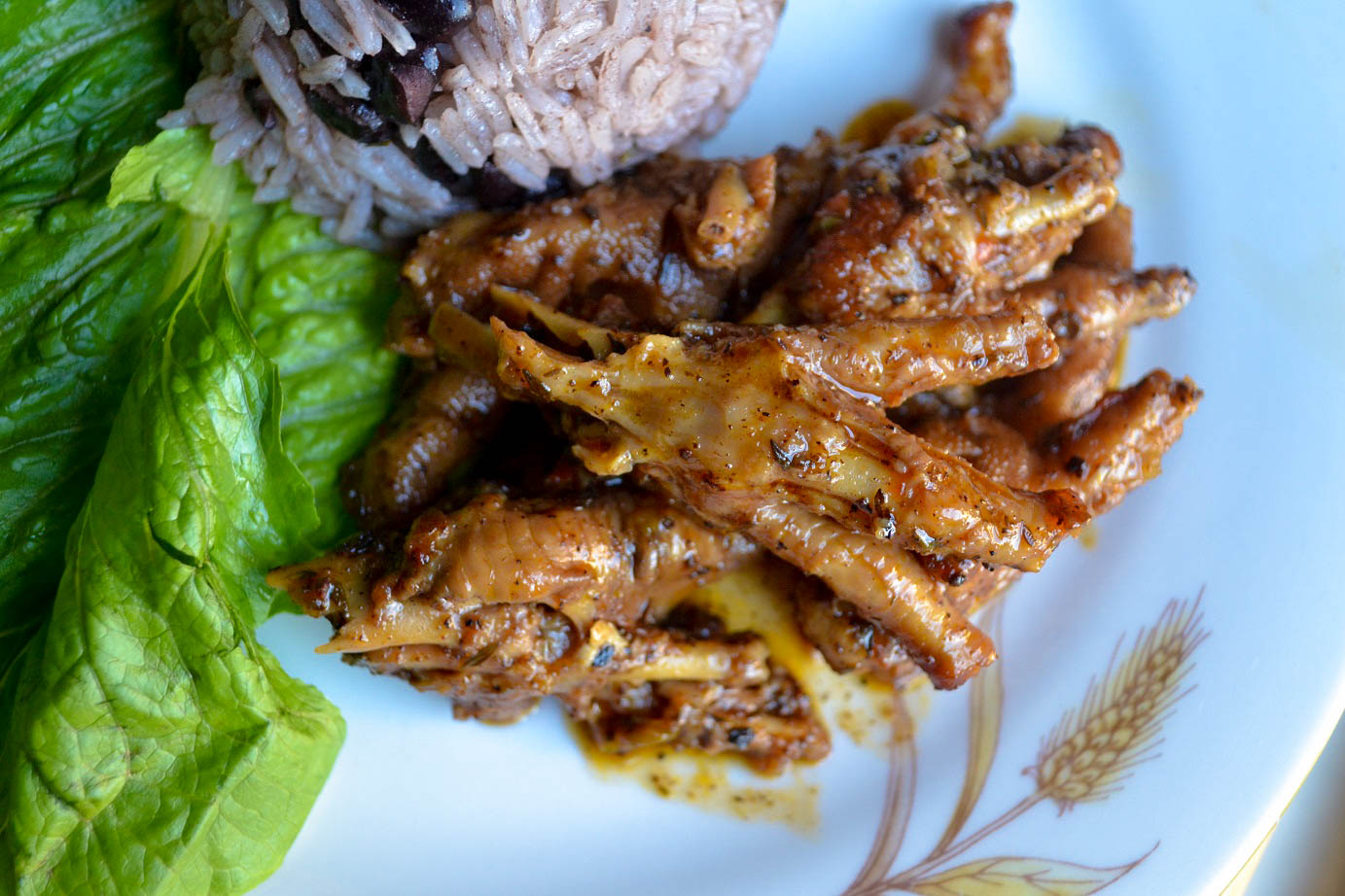 Greedy Girl : Battle of the chicken foot.